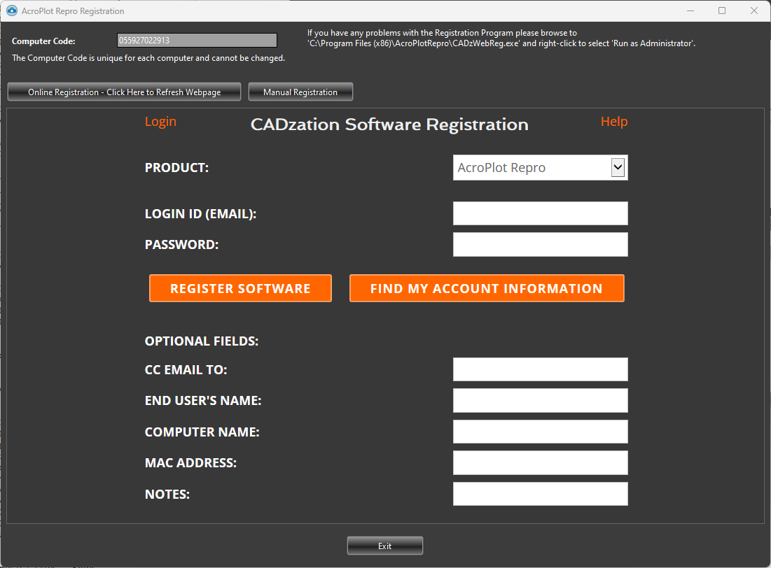 Topic: Registering Your Software