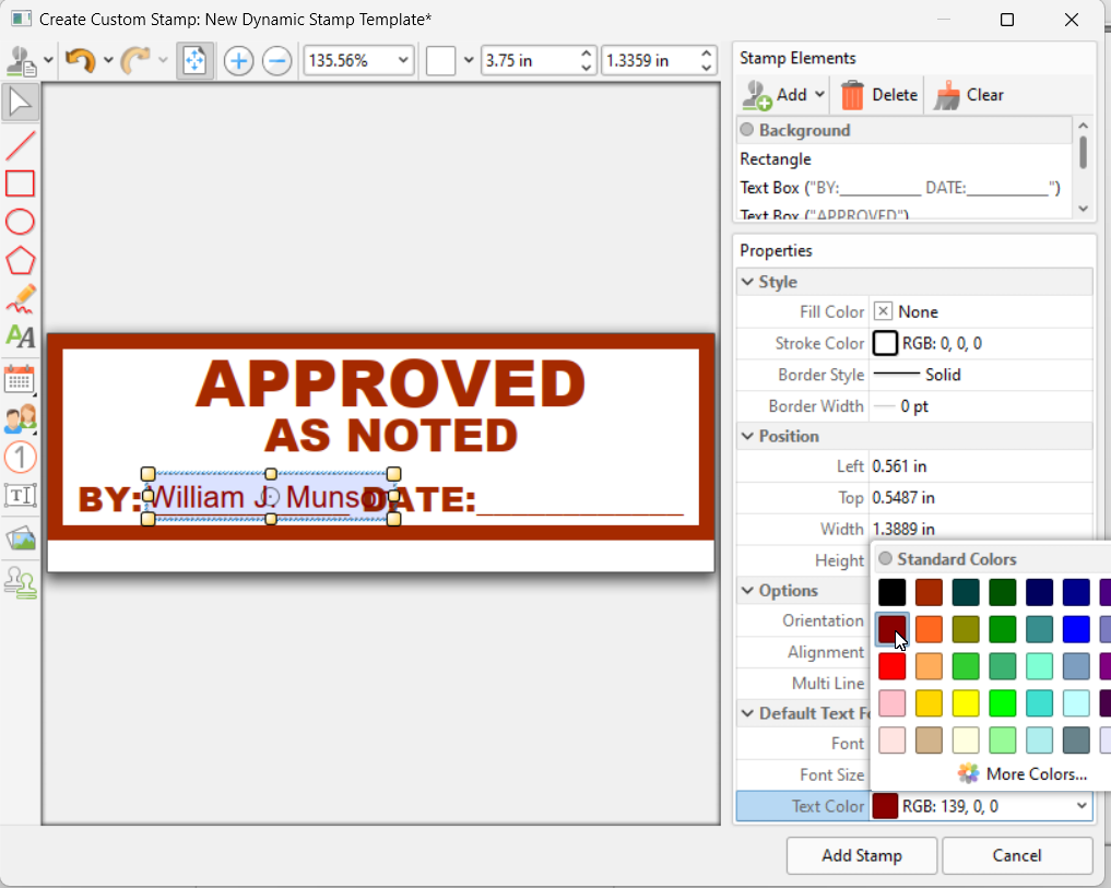Topic: Adding Dynamic Fields to PDF Stamps for Automated System Values